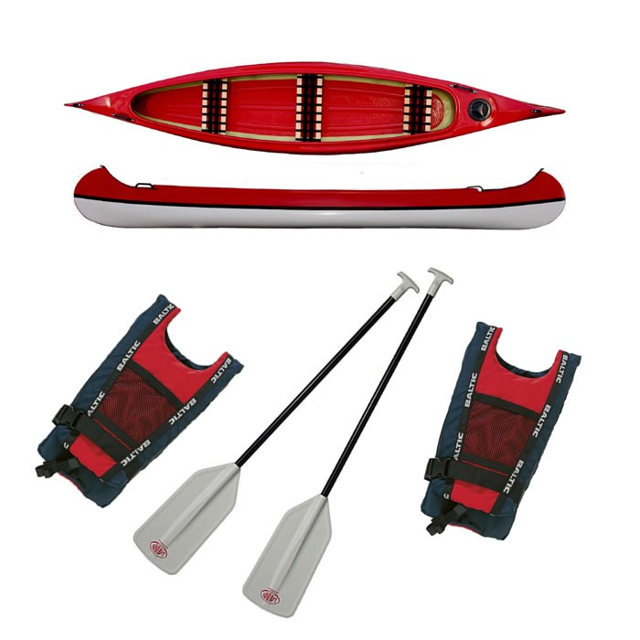 Kanot Freeline 466 paket Röd - Kanotbutiken